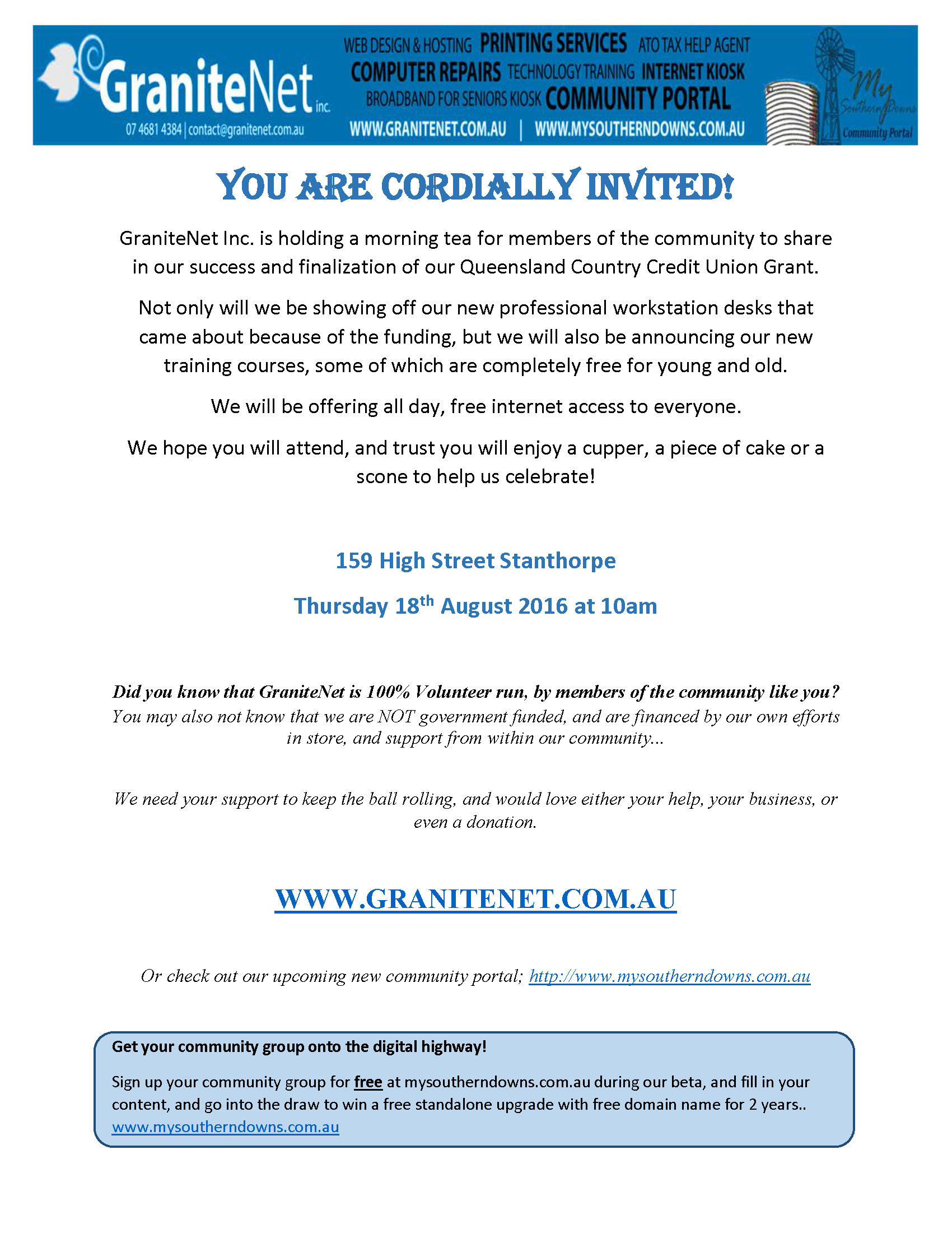 You Are Cordially Invited My Southern Downs You Are Cordially Invited My Southern Downs